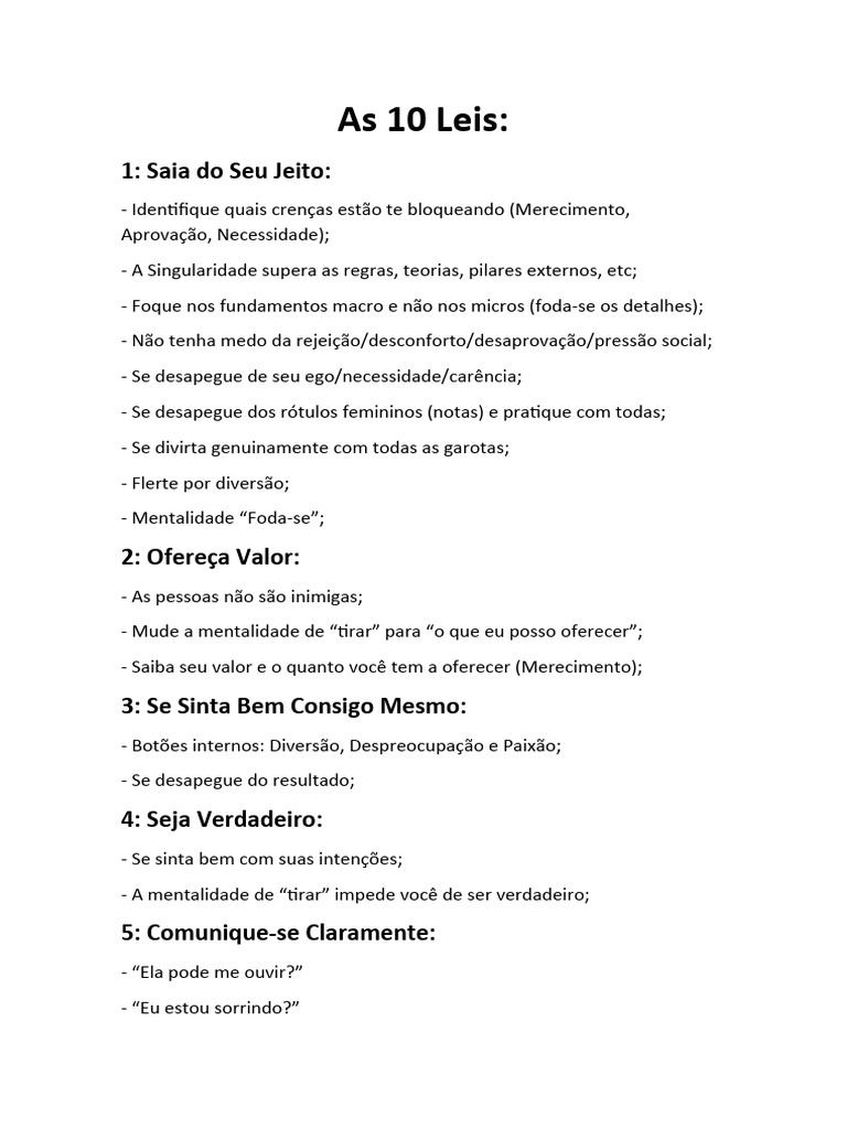 As 10 Leis | PDF | Autoajuda