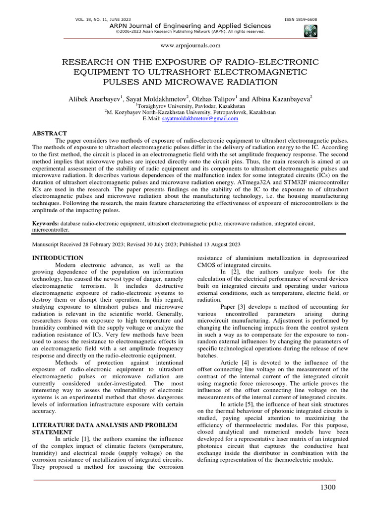 Scopus ARPN Journal of Engineering and Applied Sciences | PDF | Microwave | Electromagnetic ...