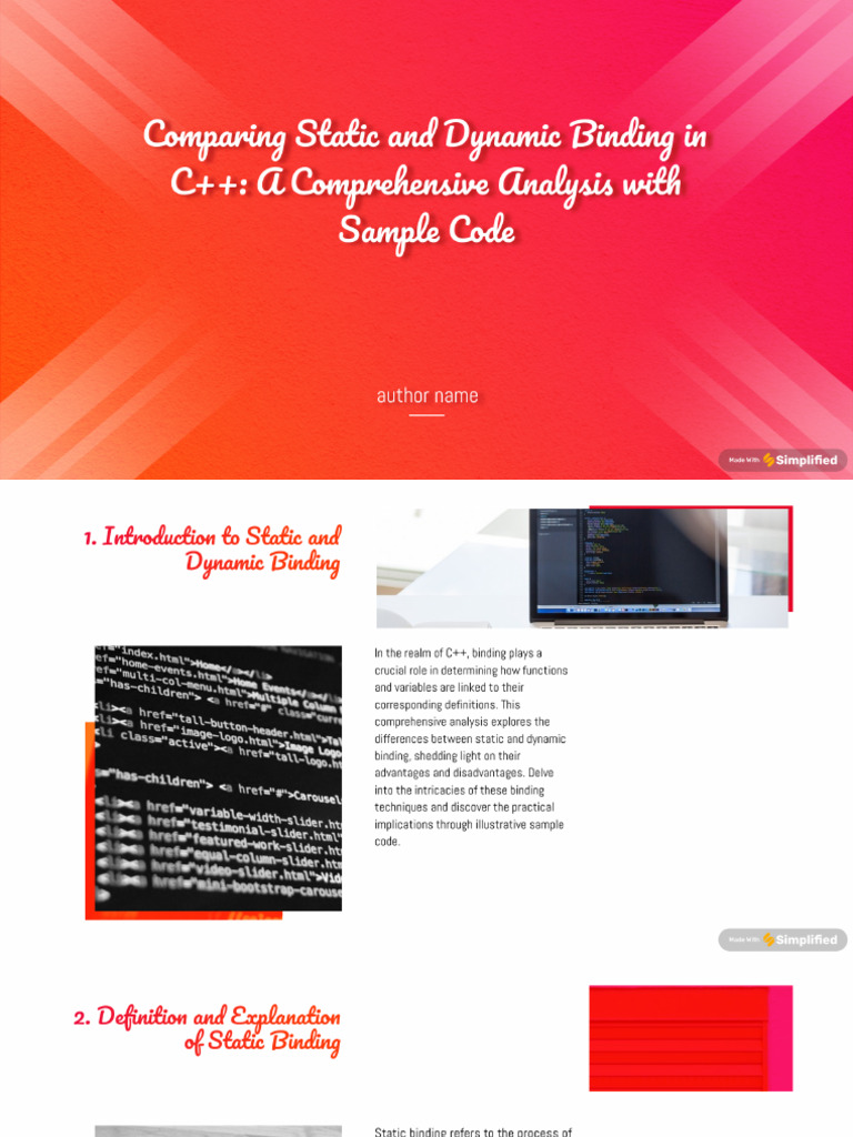 Static Vs Dynamic Binding | PDF