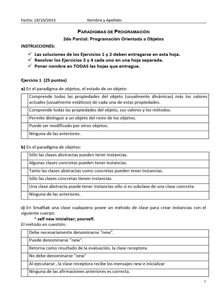 Parcial Objetos 2013-2C | PDF | Objeto (informática) | Herencia ...