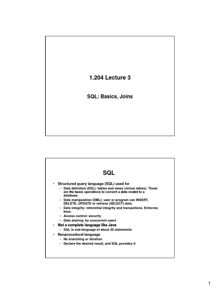 MIT1 204S10 Lec03 | PDF | Sql | Computing