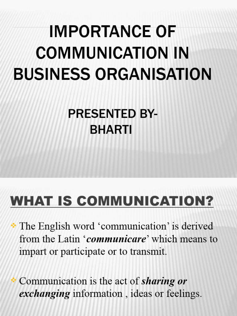 Importance of Communication in Business | PDF | Career & Growth