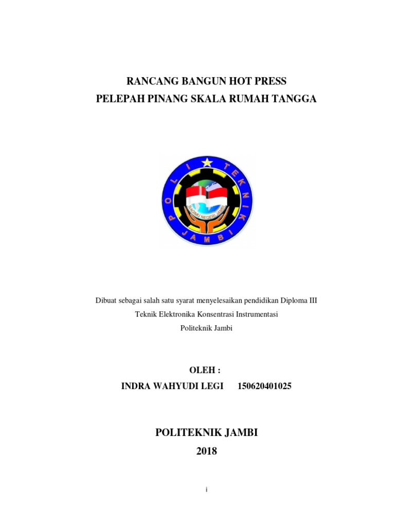 Rancang Bangun Hot Press Pelepah Pinang Skla Rumah Tangga | PDF