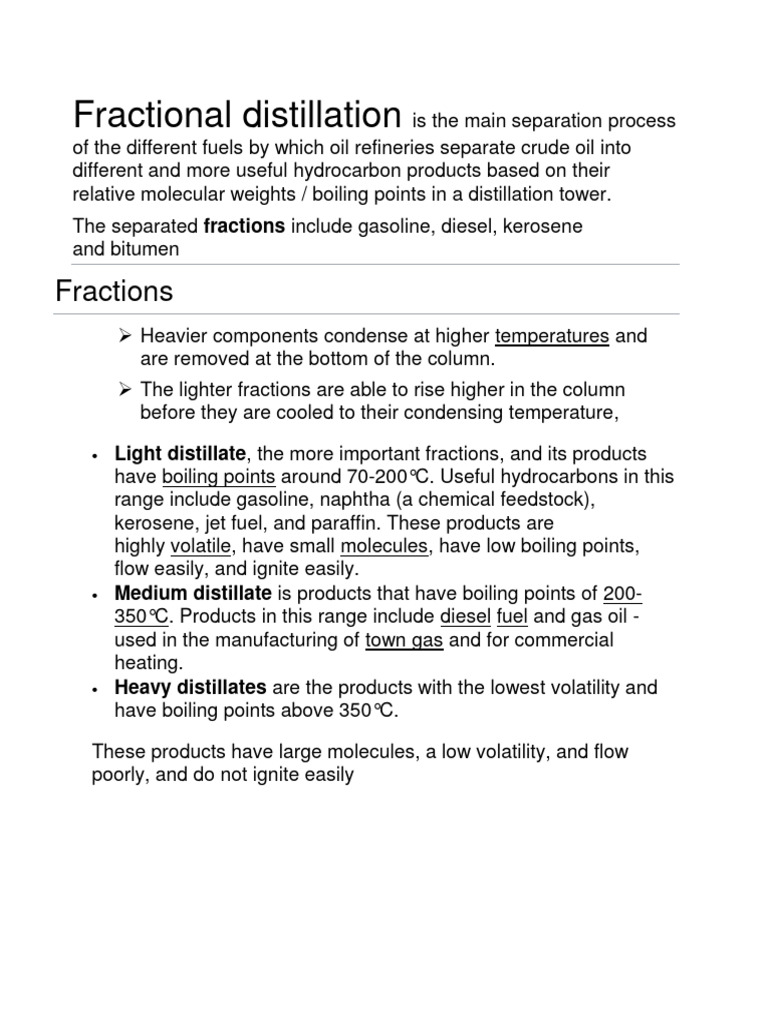 Fractional Distillation | PDF