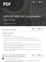 Exam Paper of ISO 9001-2015 Quality Management System Internal Auditor ...