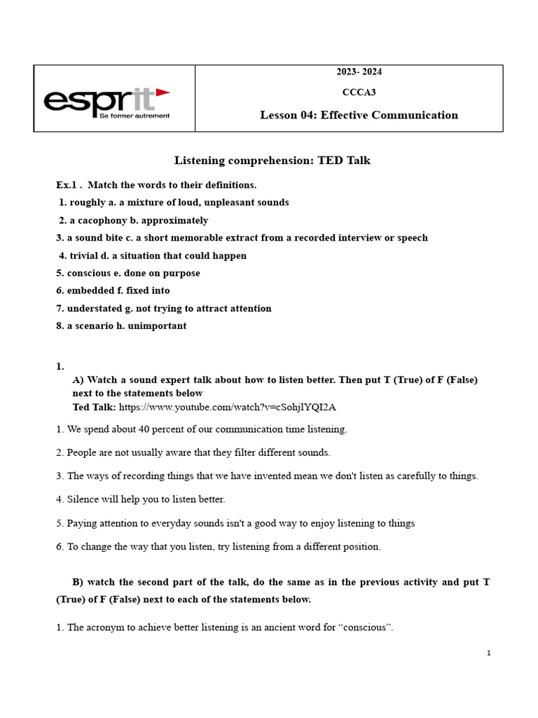 Effective Communication Handouts | PDF | Communication | Humour