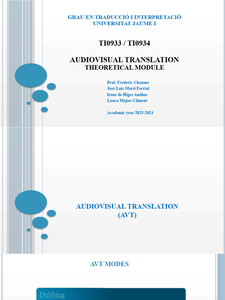 AVT Modes | Download Free PDF | Video | Filmmaking