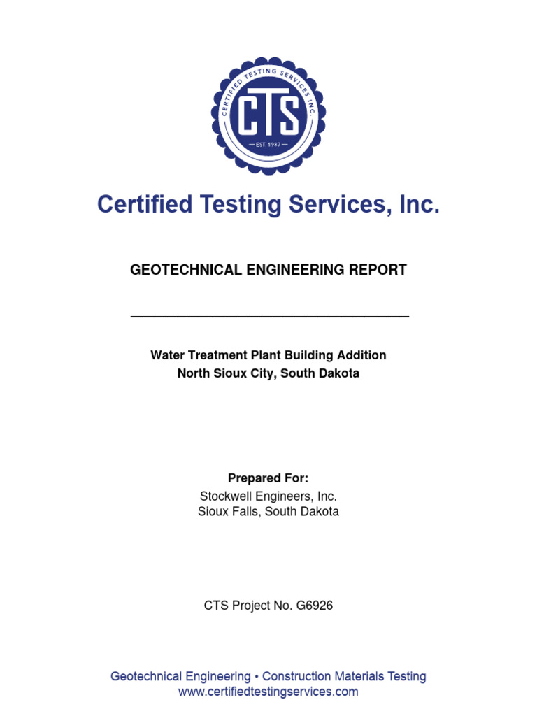 Geotechnical Report | PDF | Geotechnical Engineering | Foundation (Engineering)