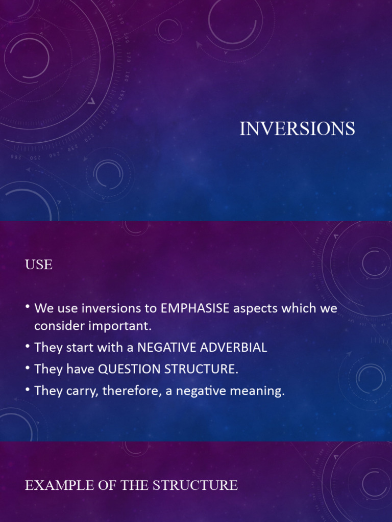 Inversions Part 2 | PDF | Verb | Adjective
