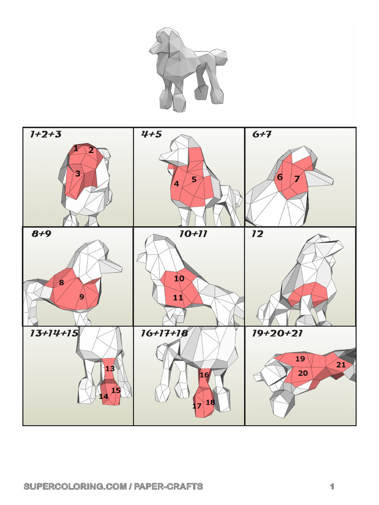 Poodle Paper Crafts | PDF