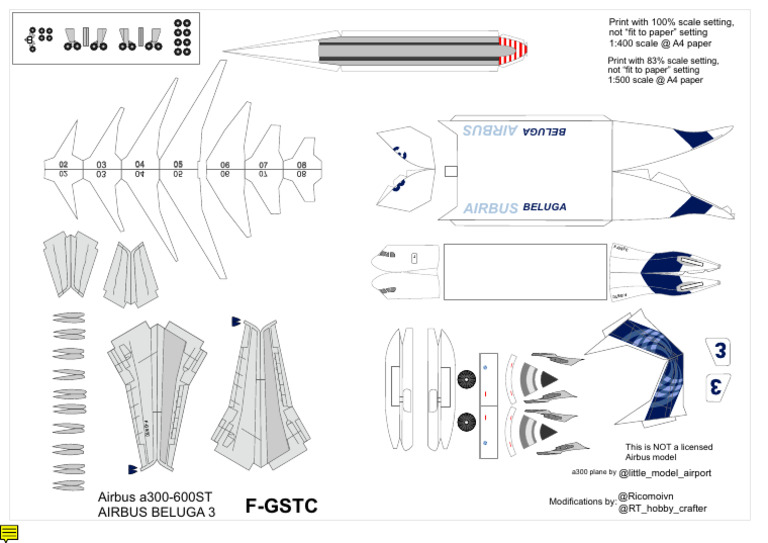 a300-600ST Airbus BELUGA 400scale 6v | PDF