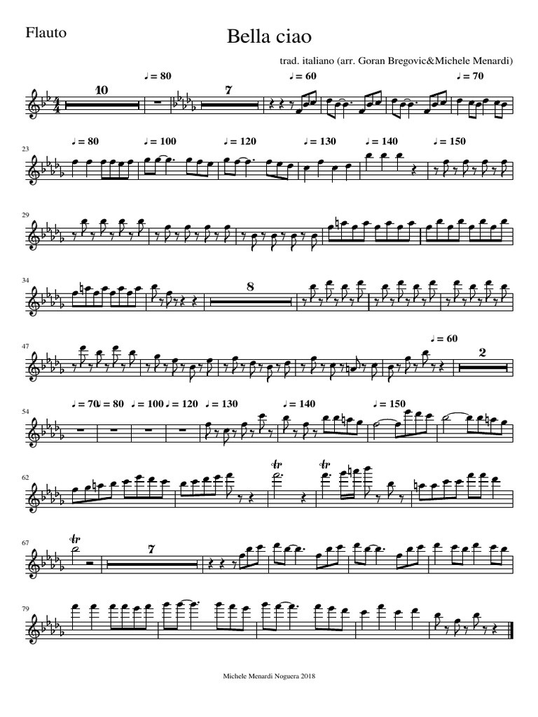 Bella Ciao - Flauto | PDF