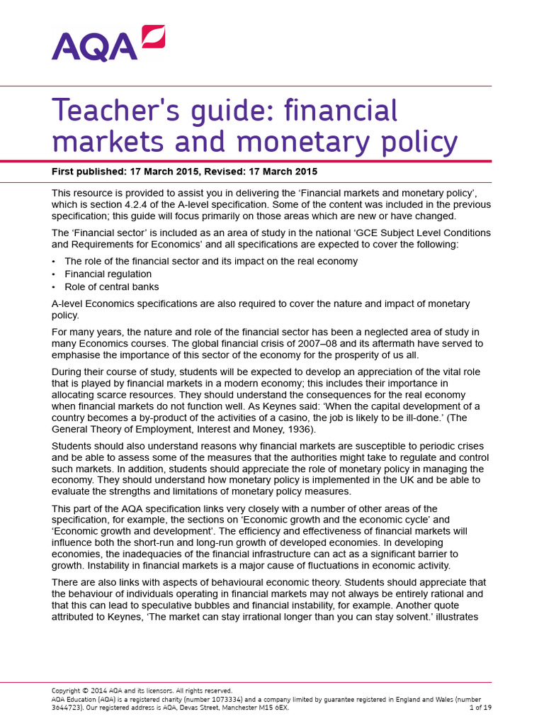 AL Financial Markets | PDF