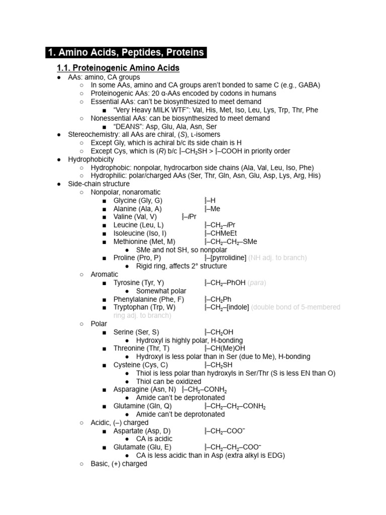 MCAT Biochemistry | PDF | Genetic Code | Amino Acid