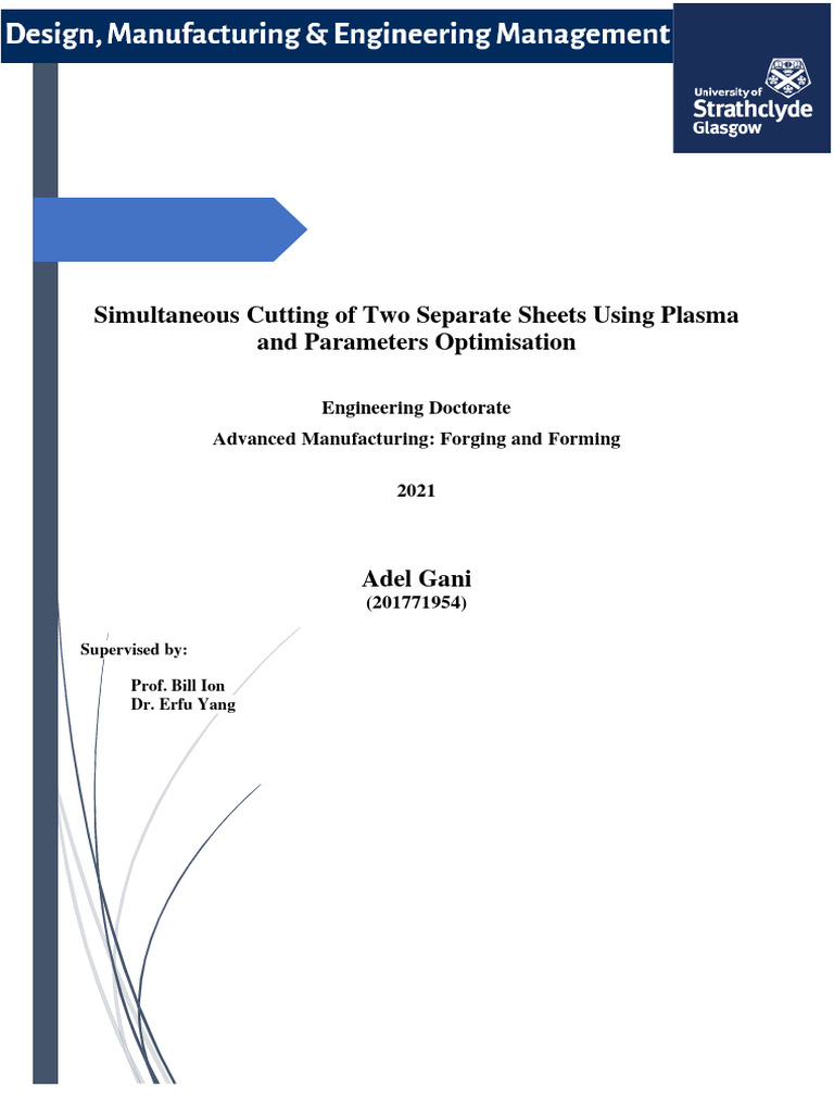 PDF of Thesis T16008 | PDF | Sheet Metal | Analysis Of Variance