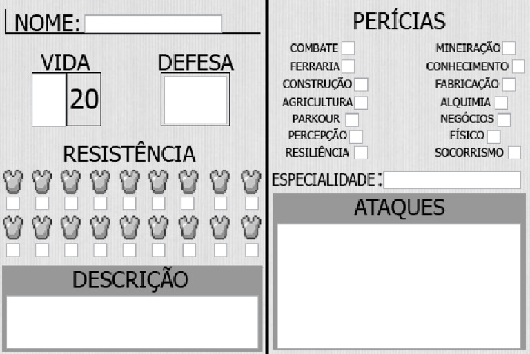 Ficha Minecraft | PDF