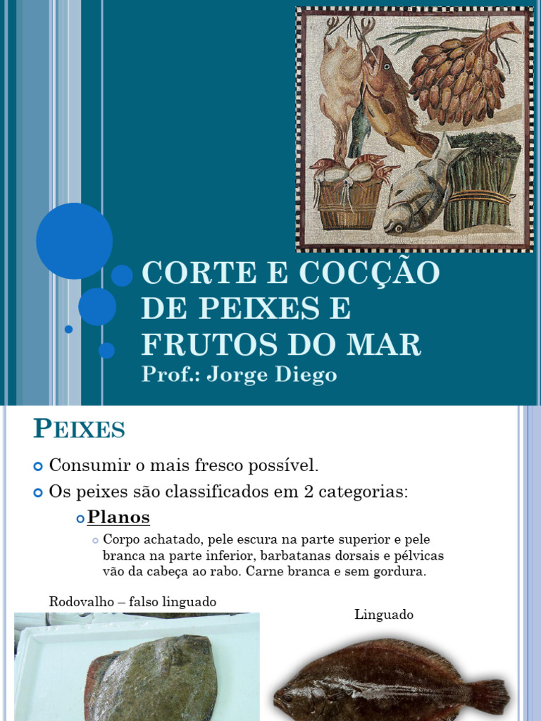 Aula Corte e Cocc-A-O de Peixes e Frutos Do Mar | PDF | Peixes | Coluna ...