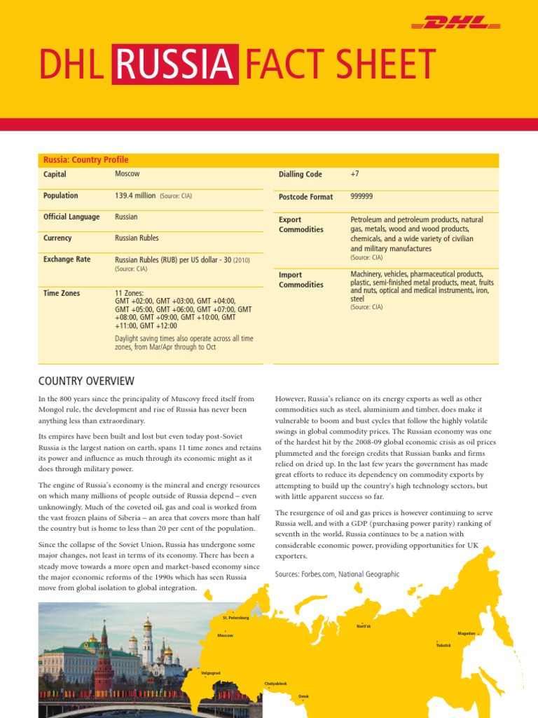 Exporting To Russia? DHL Fact Sheet | PDF | Customs | Tariff