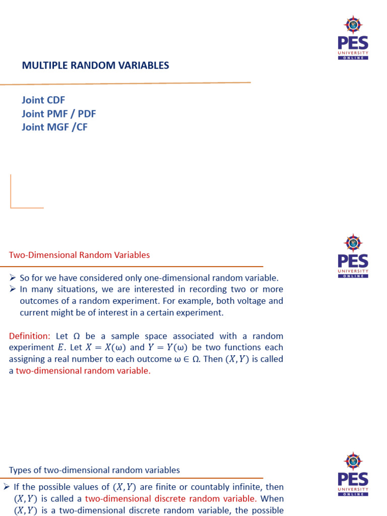 Ue21ec241a 20221020145724 | PDF | Probability Distribution | Random Variable
