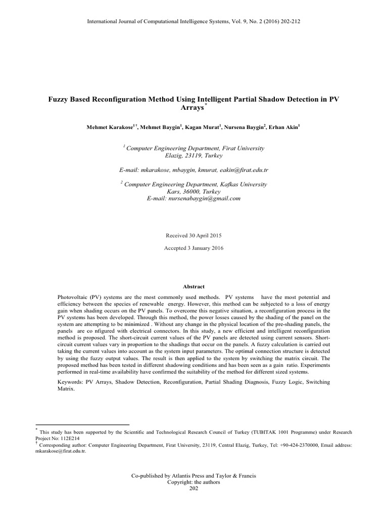 Fuzzy Based Reconfiguration Method Using Intelligent Partial Shadow