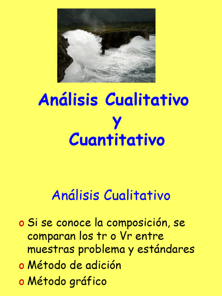 clase 6 Análisis cuali y cuantitativo tema 5 | PDF | Química analítica ...