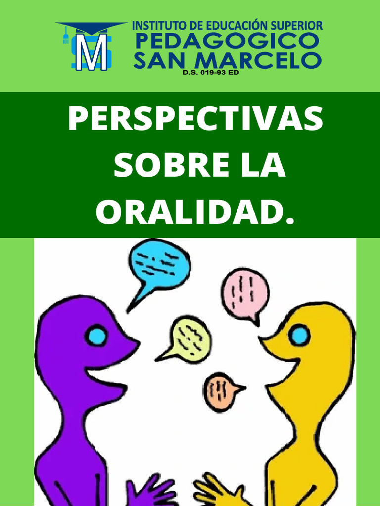 Modulo II - Perspectiva Sobre La Oralidad | PDF | Aprendizaje ...