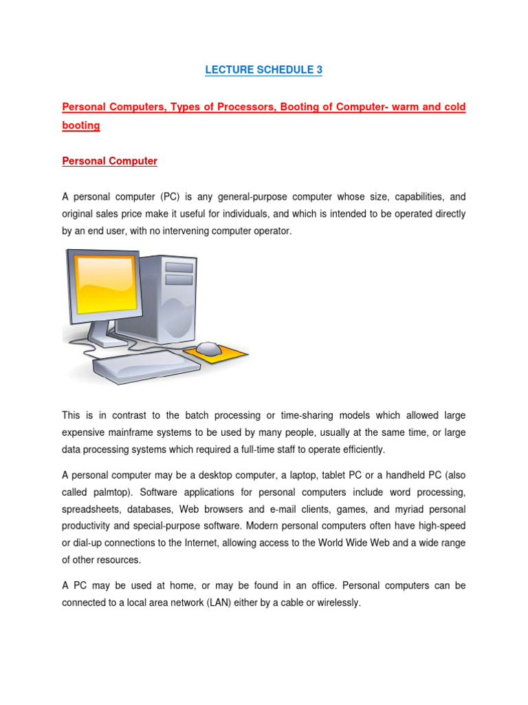 Lec 03 | PDF | Personal Computers | Microprocessor