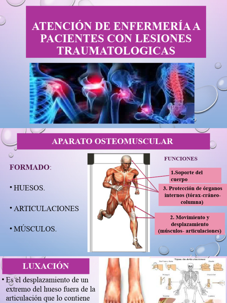 Cuidados de Enfermería en Lesiones Traumatológicas | PDF | Articulación ...