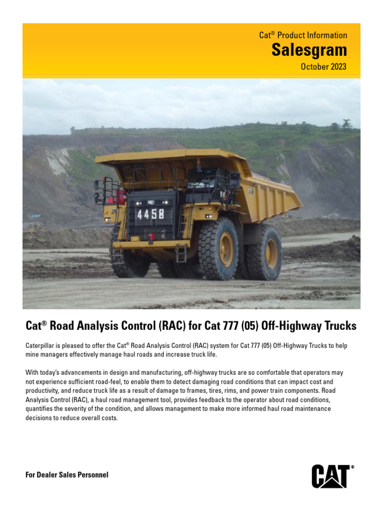 SalesGram 777 05 RAC TEKQ1782 | PDF | Truck | Road