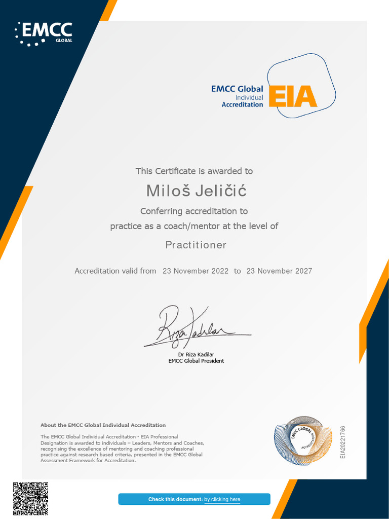 EMCC Global Individual Accreditation Guide | PDF