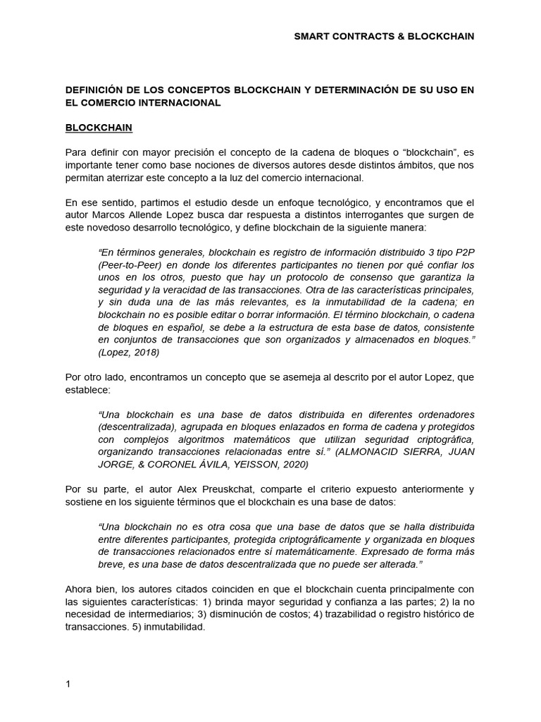 Smart Contracts y Blockchain | PDF | Informática