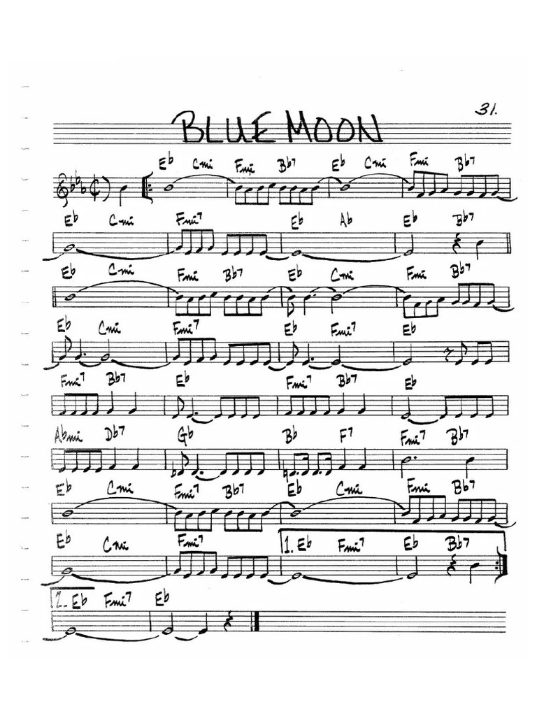 Blue Moon Eb | PDF