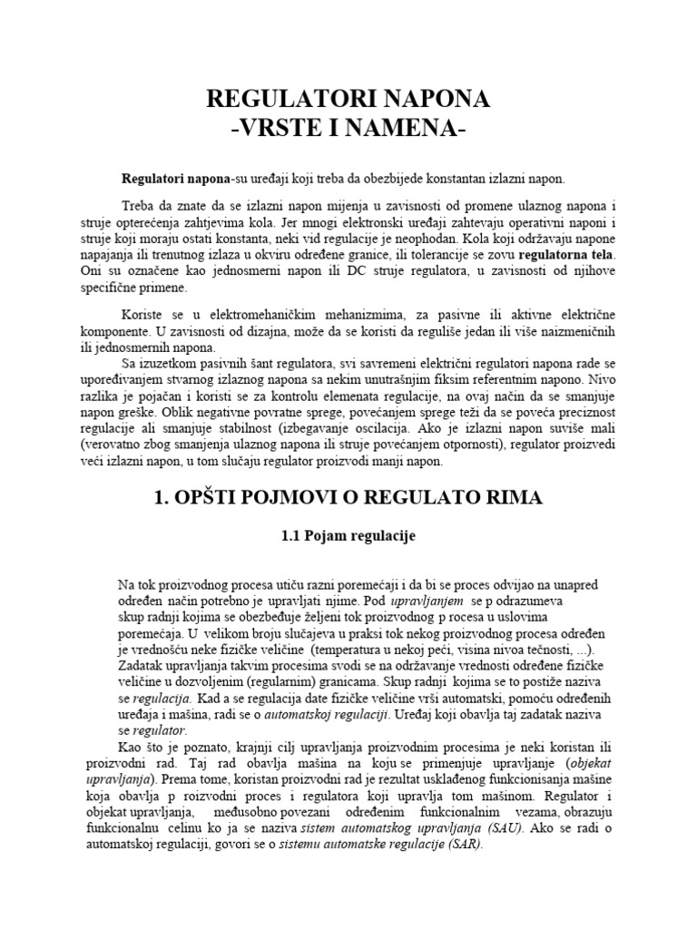 Regulatori Napona | PDF