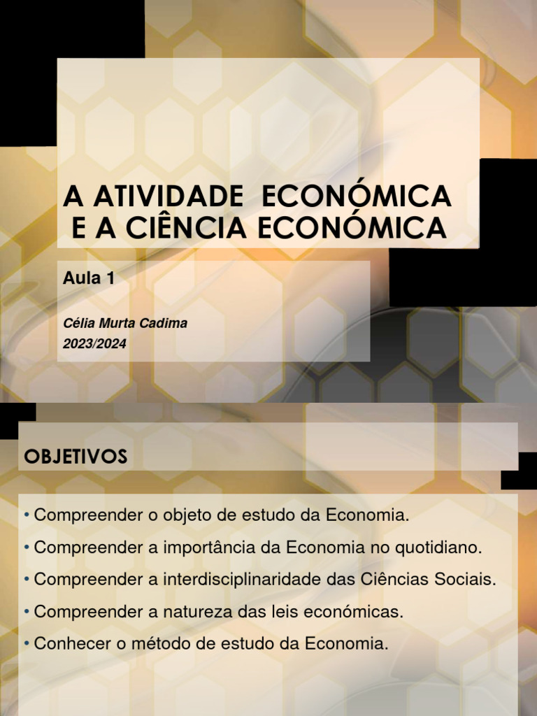CienciaEconomica Aula1 | PDF | Economia | Science