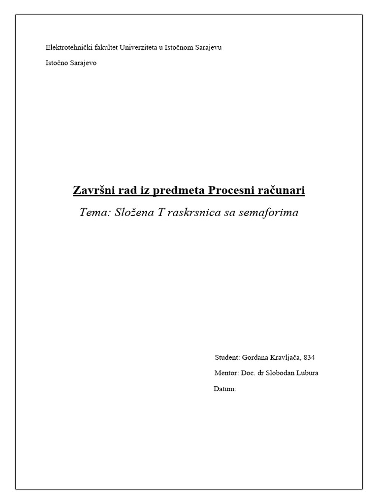 Procesni Računari - Projekat | PDF