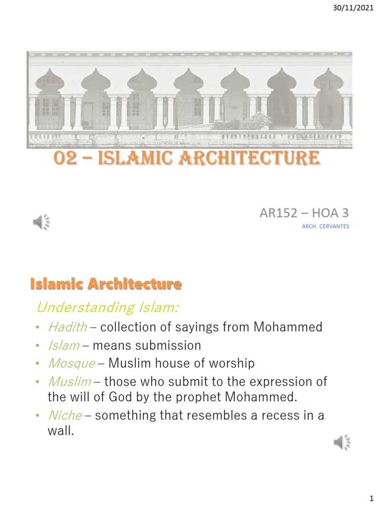 02 Ar152 Hoa 3 - Islamic Architecture Part 1 | PDF | Mosque | Abrahamic ...