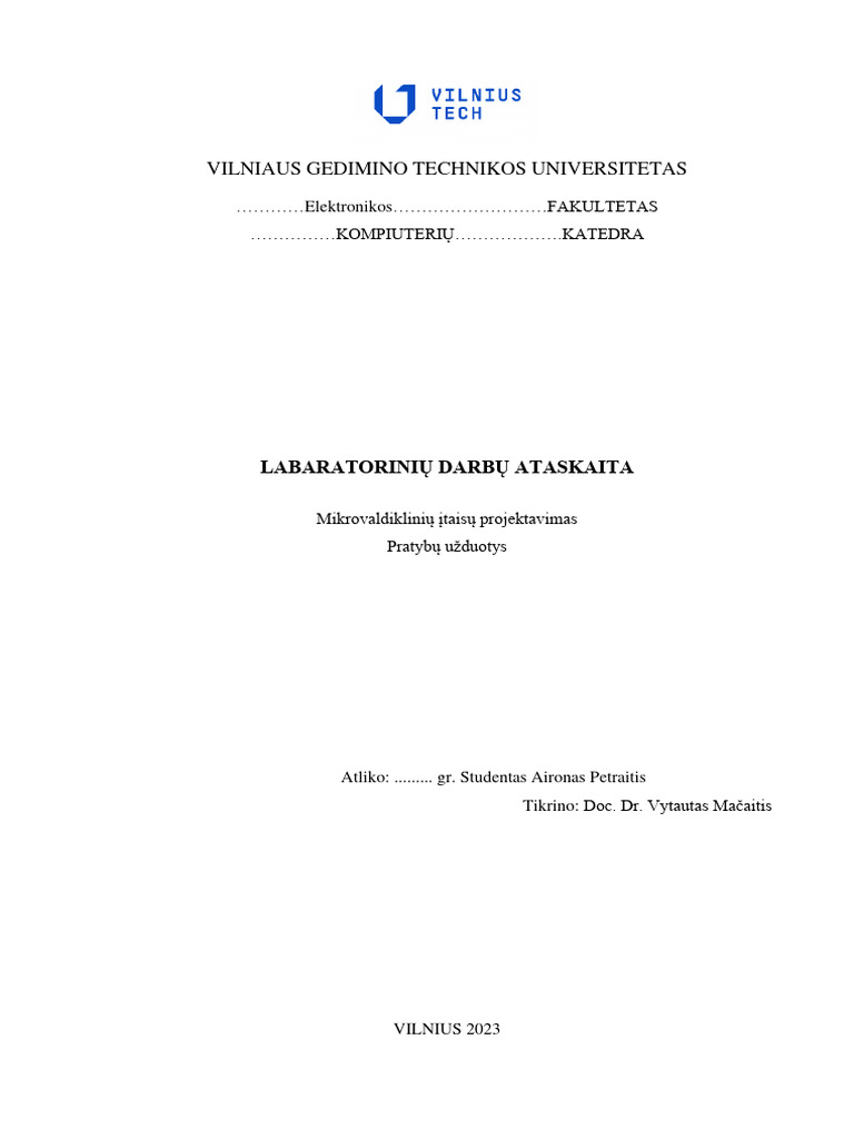 Aironas Petraitis MIP Ataskaita | PDF