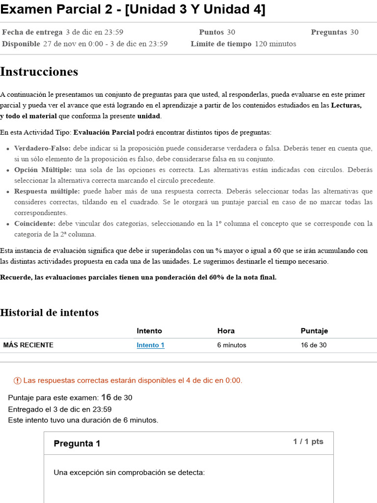 Examen Parcial 2 - [Unidad 3 Y Unidad 4]_ OPTATIVO I (JAVA INTRODUCCION ) | PDF | Java (lenguaje ...