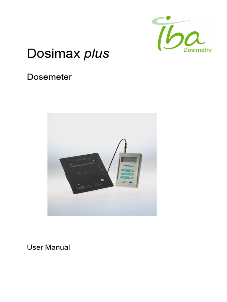 VD UM Dosimax Plus 003 - ND | PDF | Dosimetry | Radiography