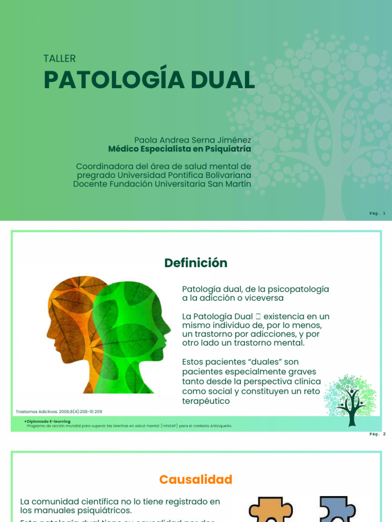 Presentacion - 2 Patologia - Dual | PDF | Trastorno mental | La ...