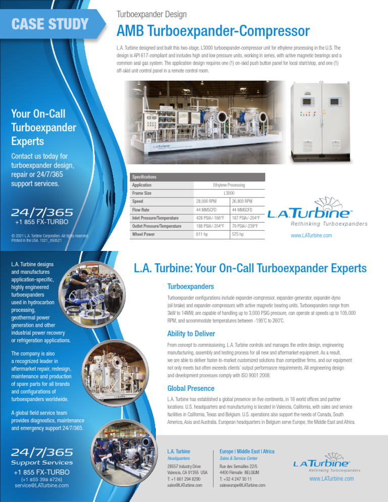 Turboexpander Design & Support Services | PDF | Turbine | Mechanical ...