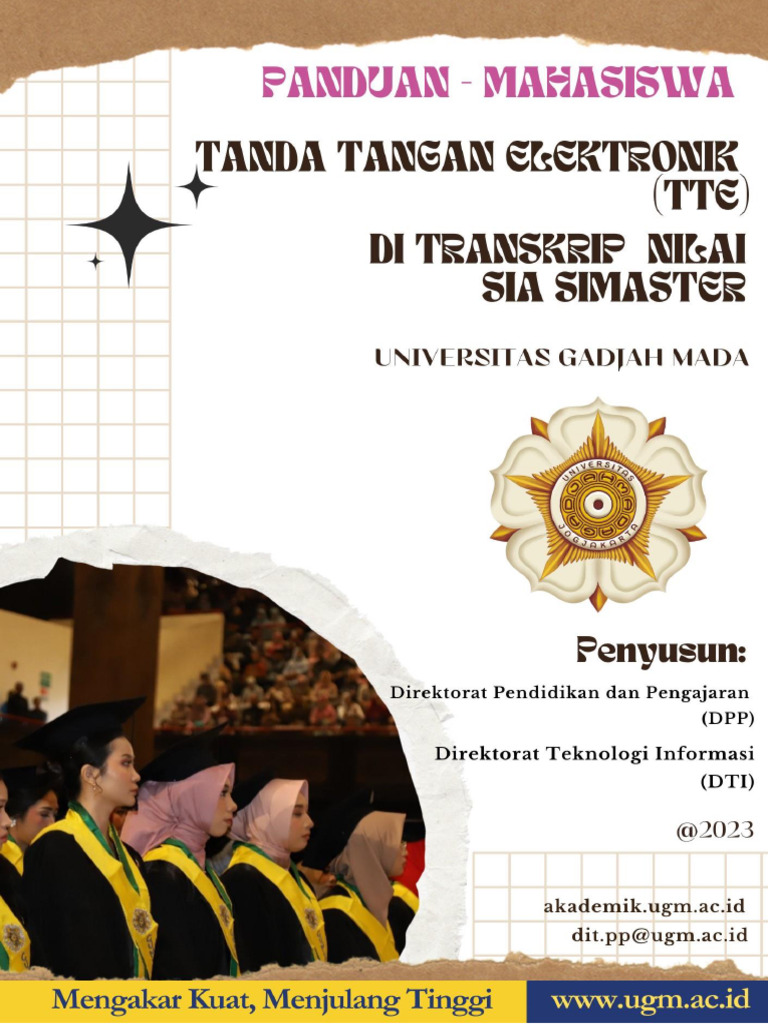 Panduan Tanda Tangan Elektronik (TTE) Di Transkrip Nilai SIA SIMASTER-Mahasiswa V.2 | PDF