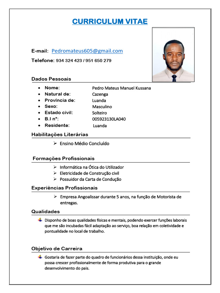 CURRICULUM VITAE Pedro | PDF