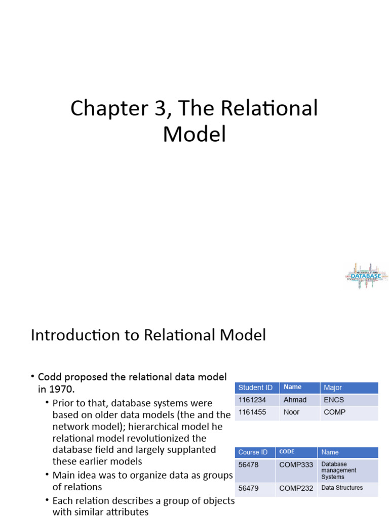 Chapter 3 The Relational Model | PDF | Relational Model | Relational Database