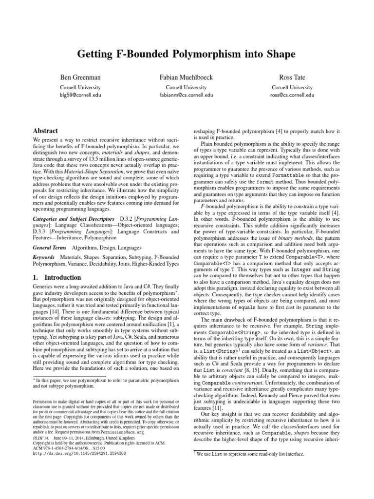 Effing Bound Polymorphism | PDF | Class (Computer Programming) | Inheritance (Object Oriented ...