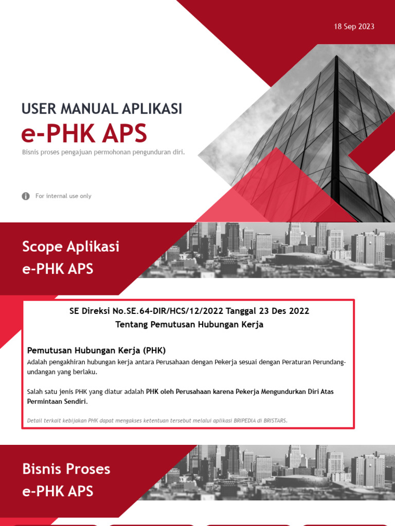 Panduan Penggunaan Aplikasi e-PHK APS1 | PDF