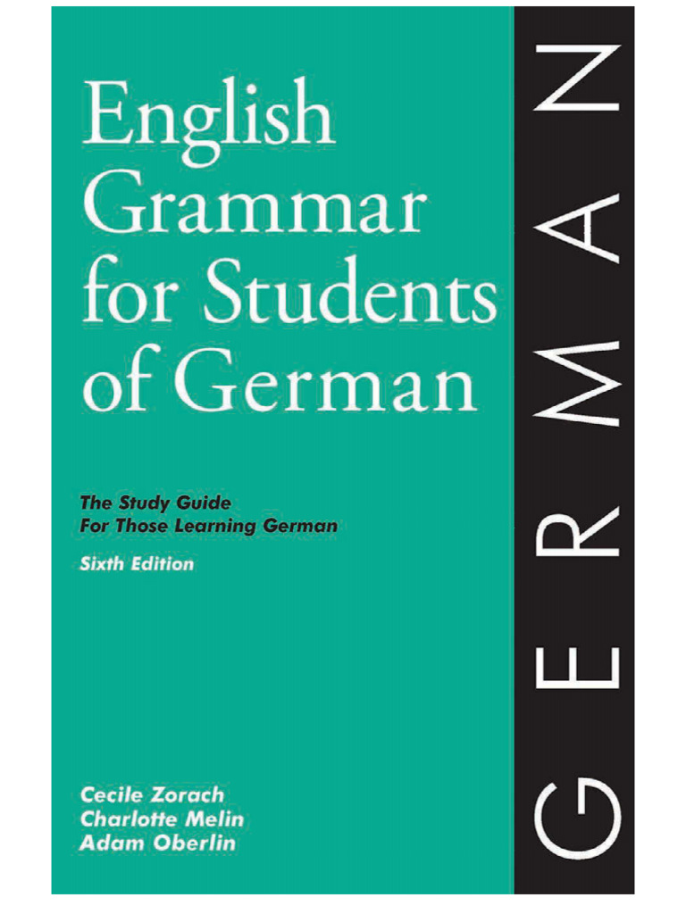 English Grammar For Students of German The Study Guide For Those ...