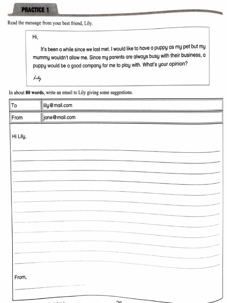 Writing (Practice 1) | PDF