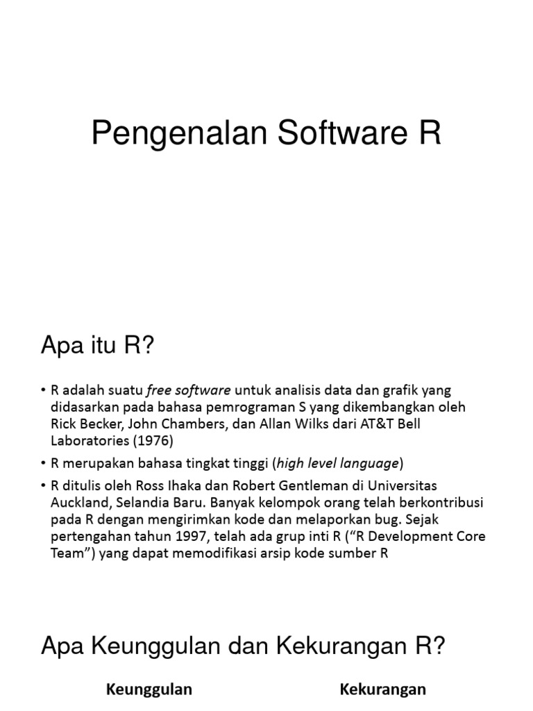 Kuliah 4 Matematika Komputasi - Pengenalan Software R | PDF | Komputer
