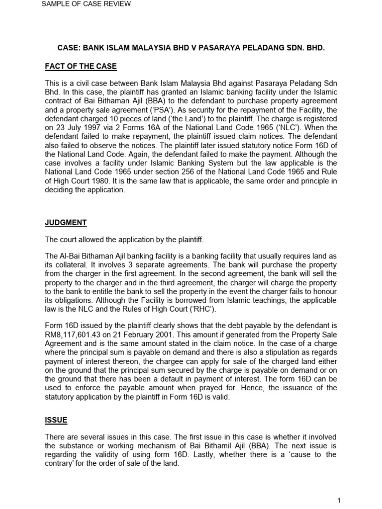 case-review-sample | PDF | Interest | Debt